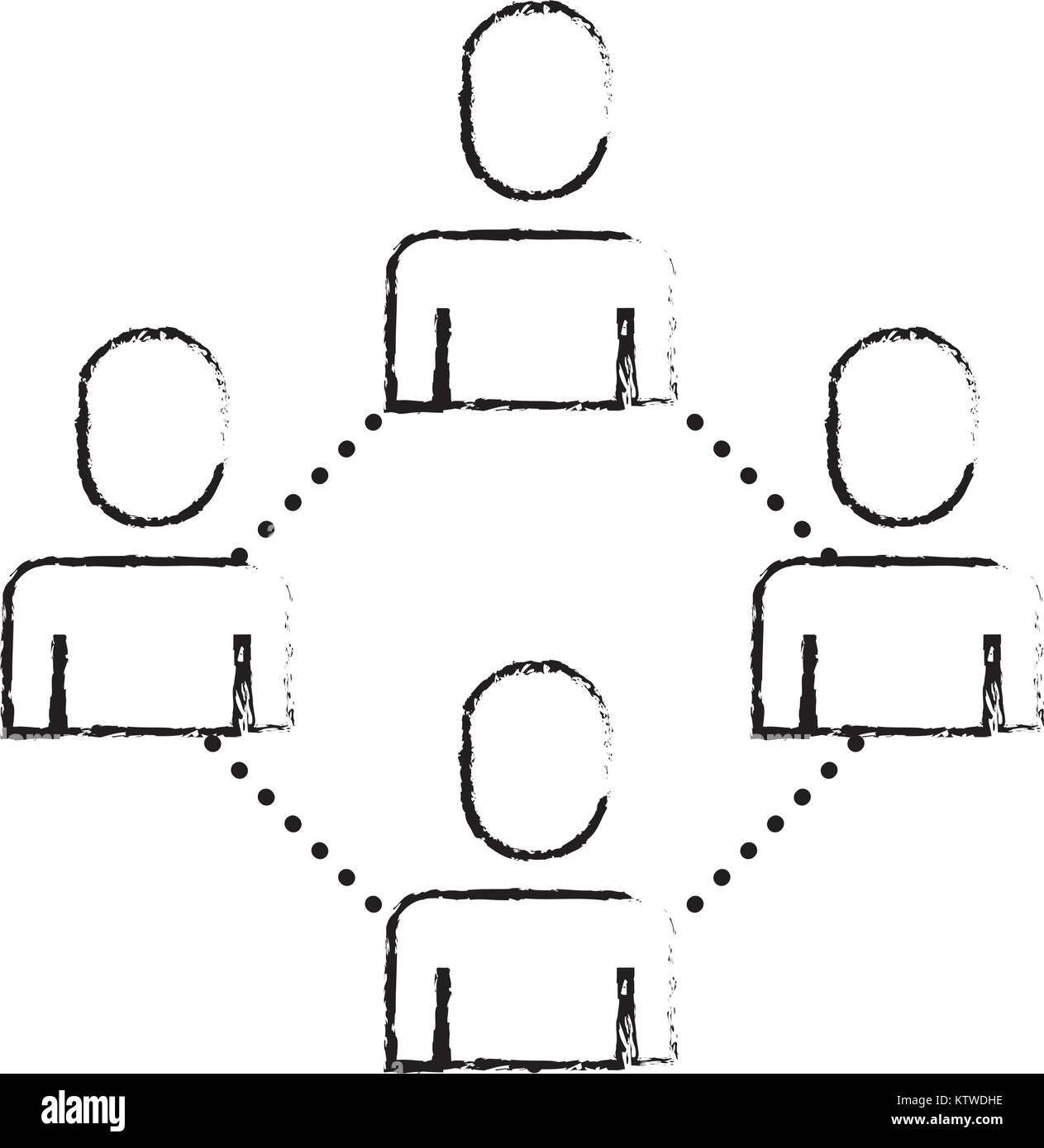 group people teamwork connection cooperation Stock Vector Image & Art ...