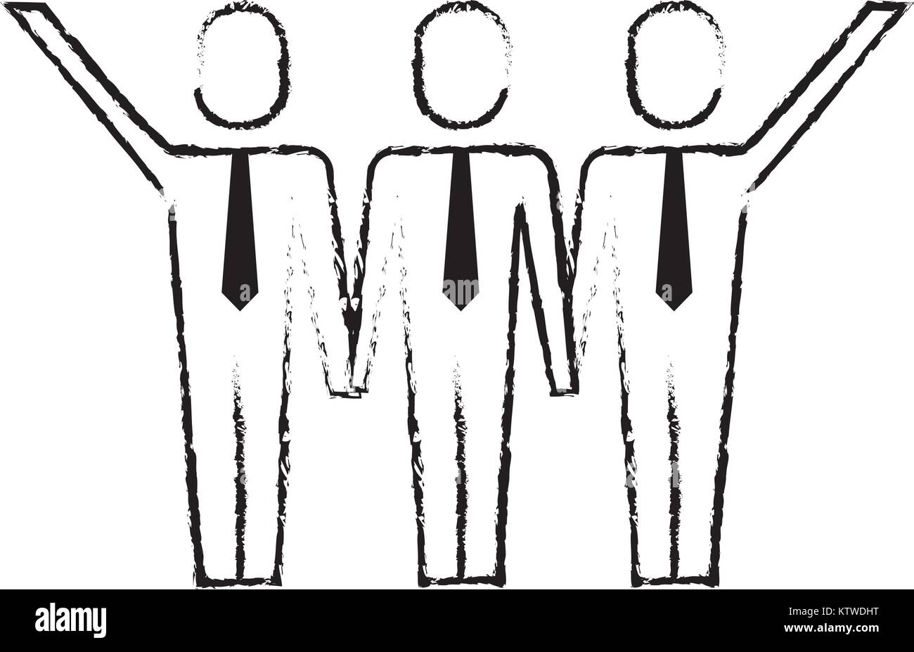 Three men standing friendship Stock Vector Images - Alamy
