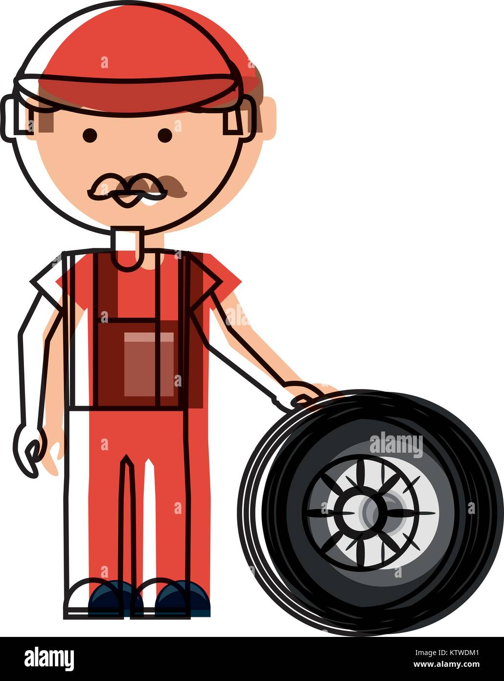 cartoon mechanic man icon Stock Vector Image & Art - Alamy