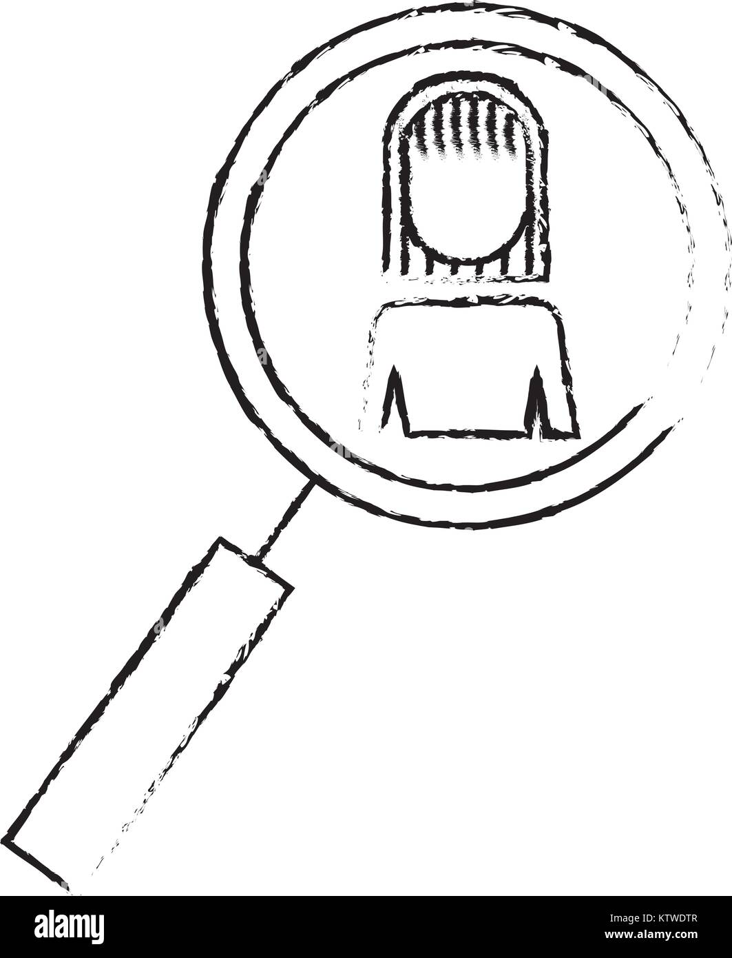 Magnifier pictogram Black and White Stock Photos & Images - Alamy