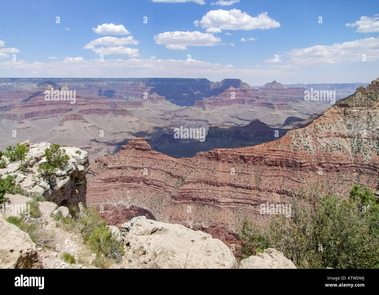 sunny aerial view at the Grand Canyon National Park in Arizona, USA ...