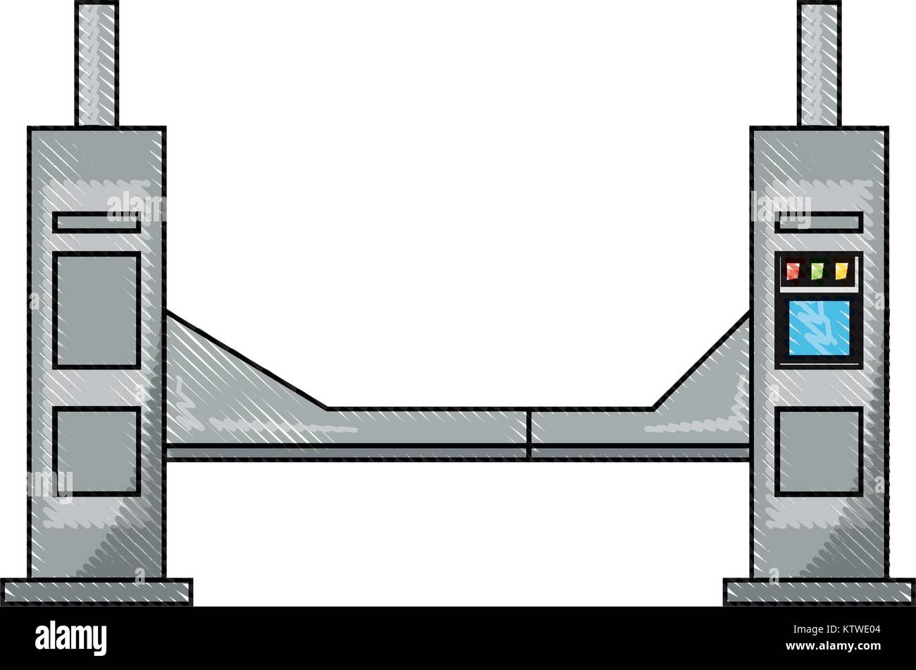 Car Lifting Machine Stock Vector Image & Art - Alamy