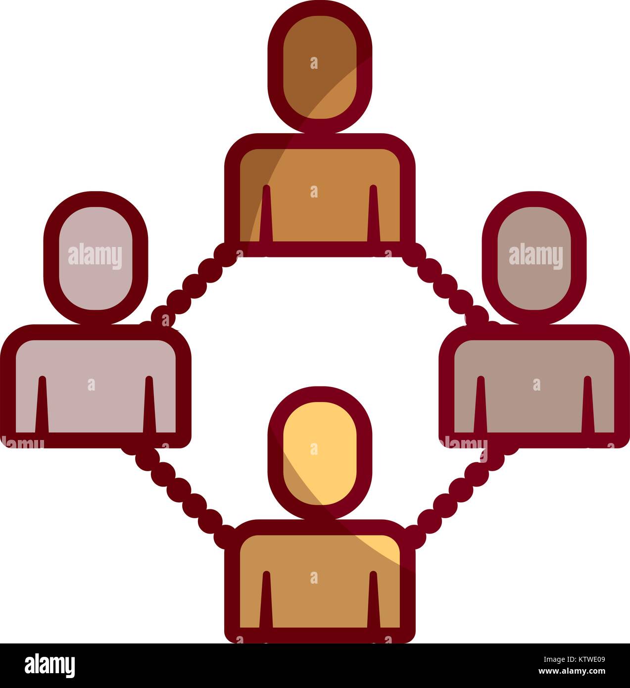 group people teamwork connection cooperation Stock Vector Image & Art ...
