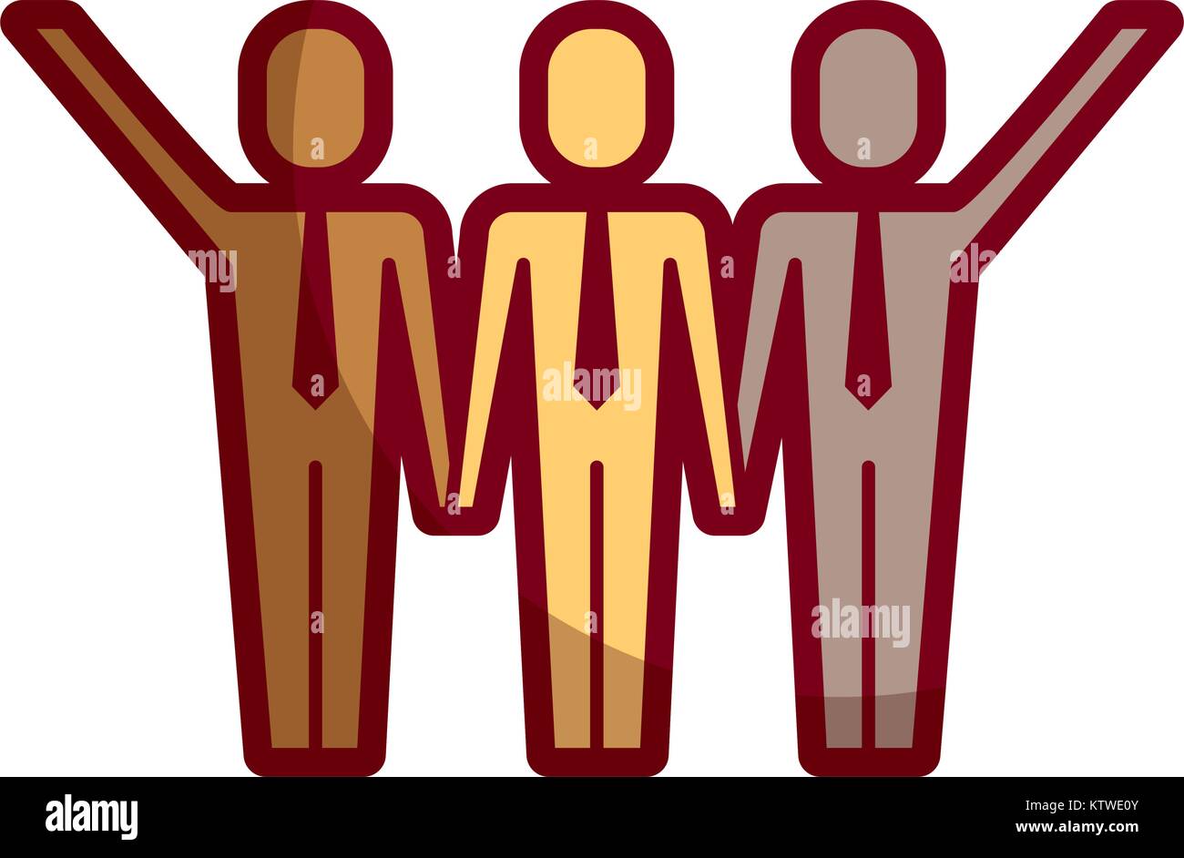 three men holding hands teamwork successful Stock Vector Image & Art ...