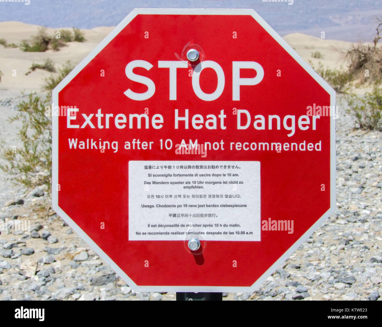 Sand warning sign in desert hi-res stock photography and images - Alamy