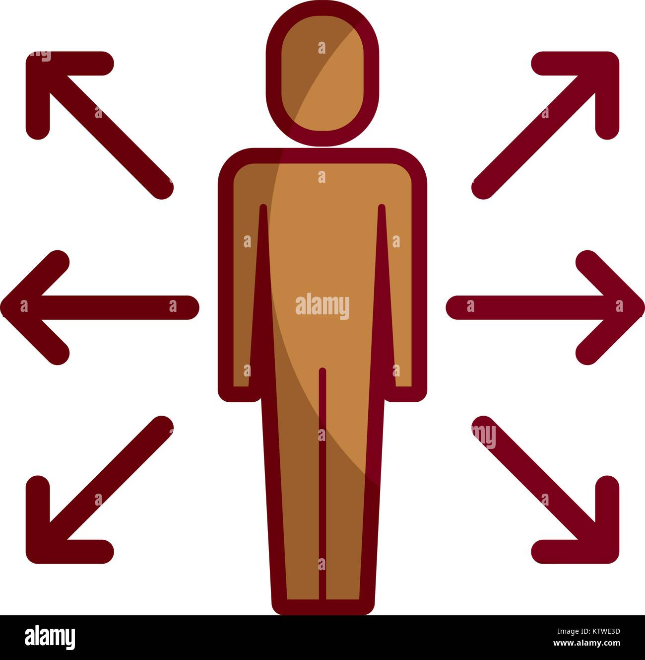 businessman options arrows direction choise Stock Vector Image & Art ...