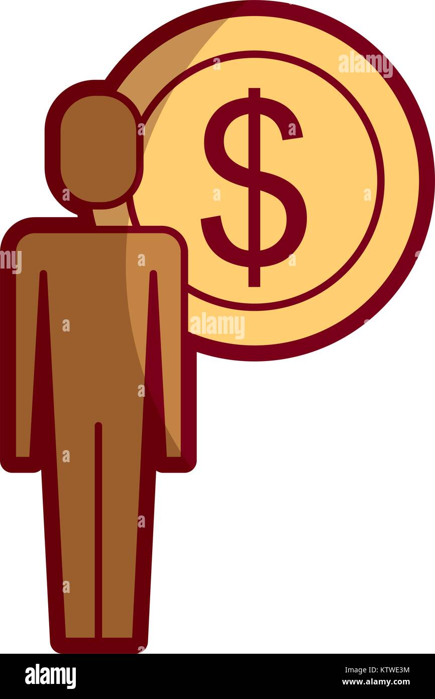 businessman dollar coin money symbol Stock Vector Image & Art - Alamy
