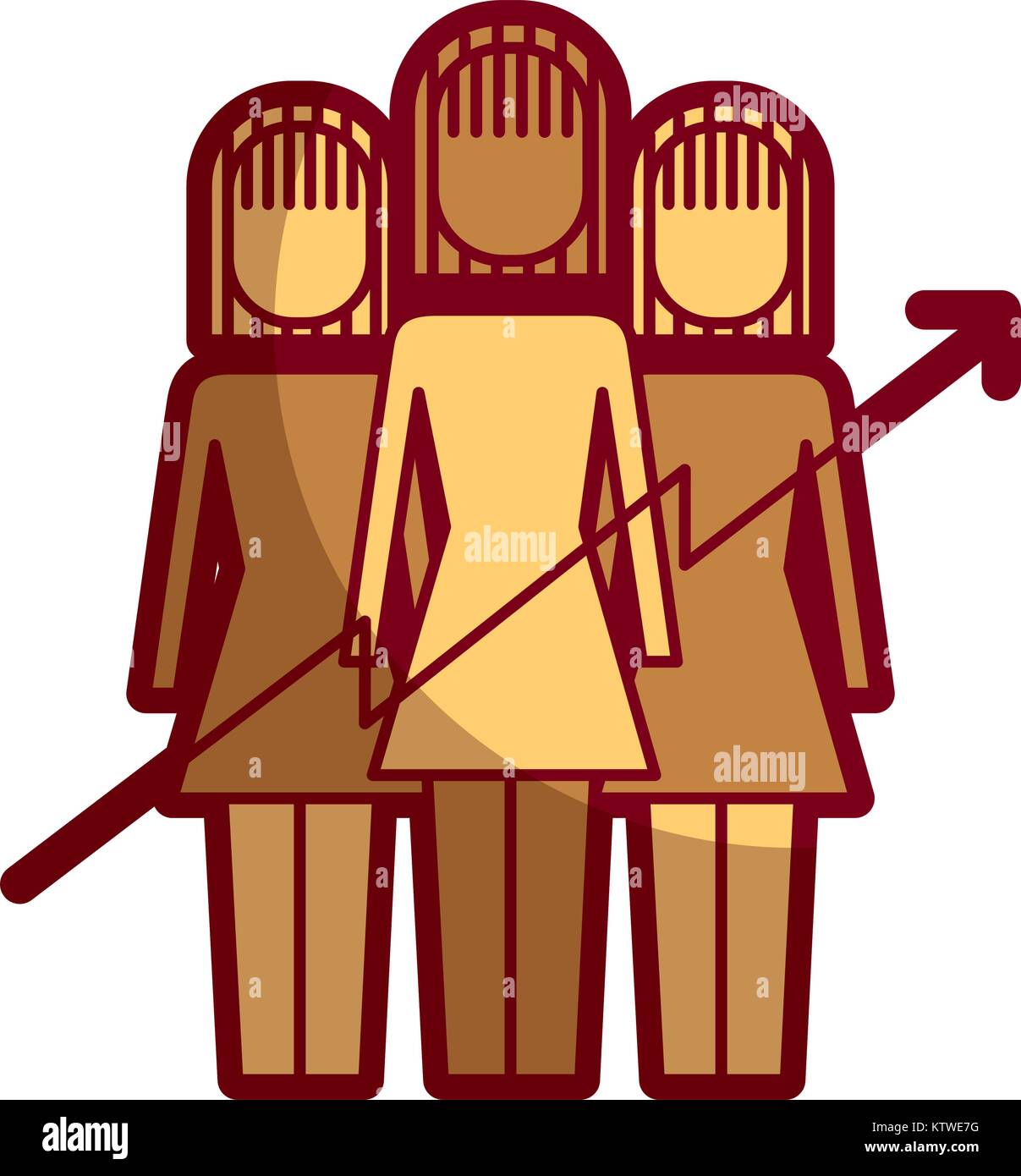 teamwork people group progress arrows Stock Vector Image & Art - Alamy