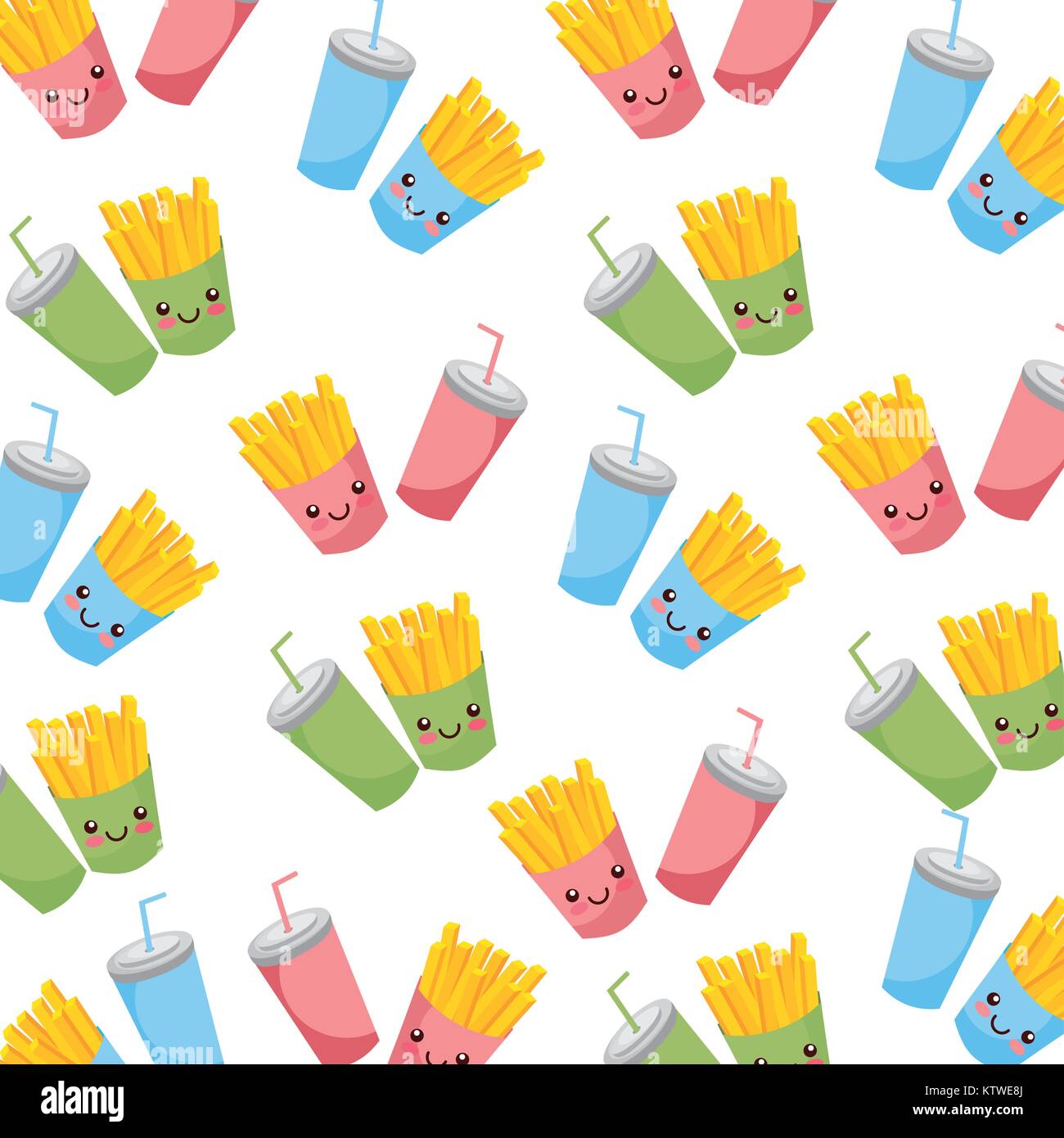 Cartoon fries wallpaper hi-res stock photography and images - Alamy
