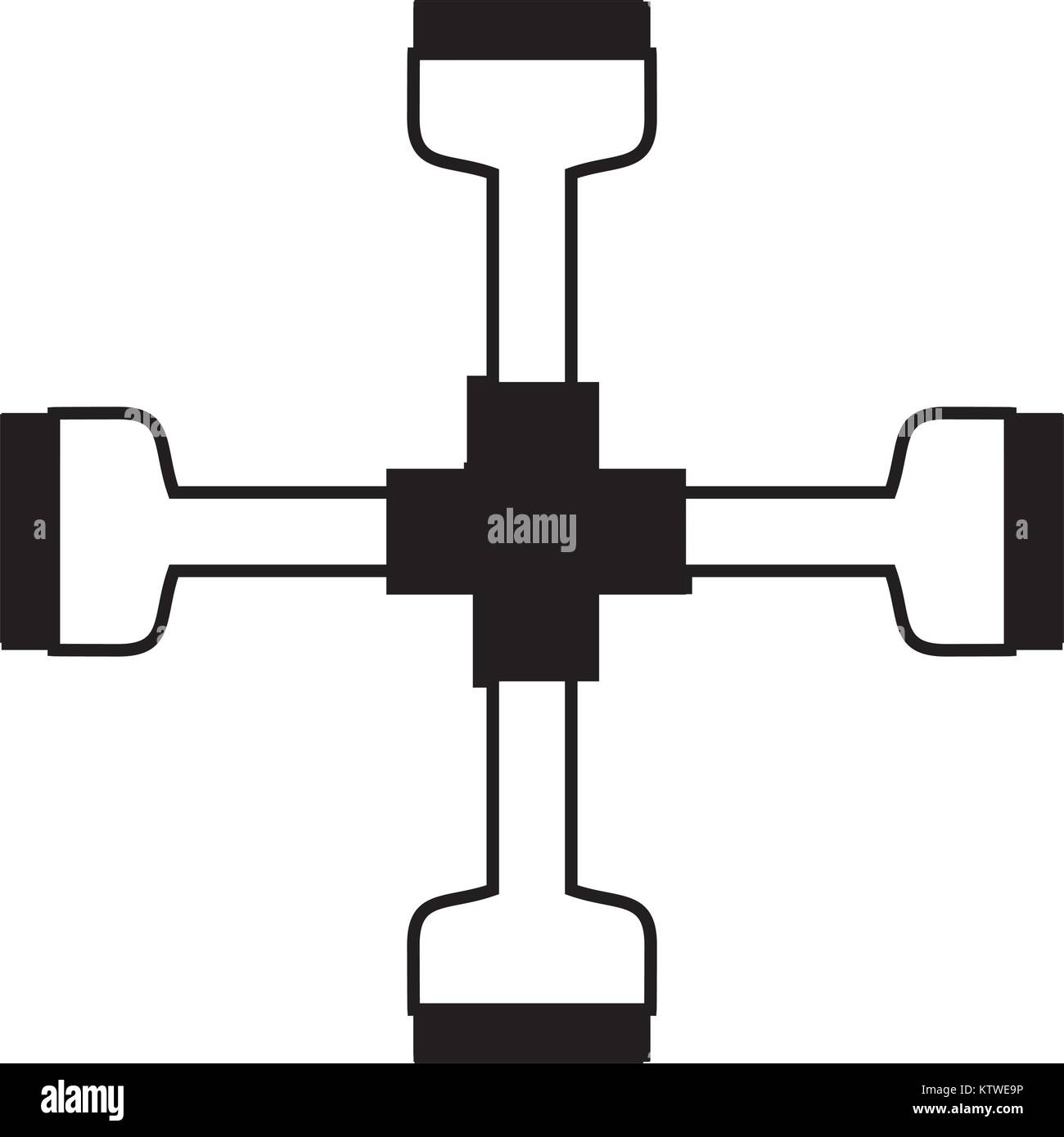 cross piece tool icon Stock Vector Image & Art - Alamy