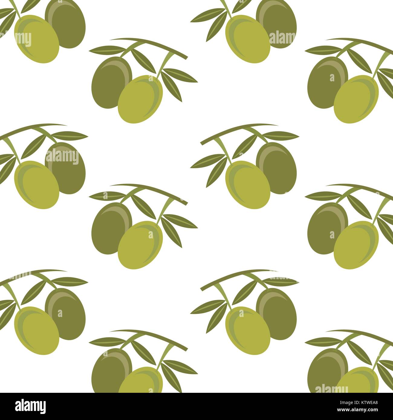 seamless pattern nutrition olive leaves fruit Stock Vector Image & Art ...