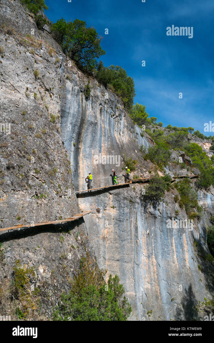 Via ferrata escabas river hi-res stock photography and images - Alamy