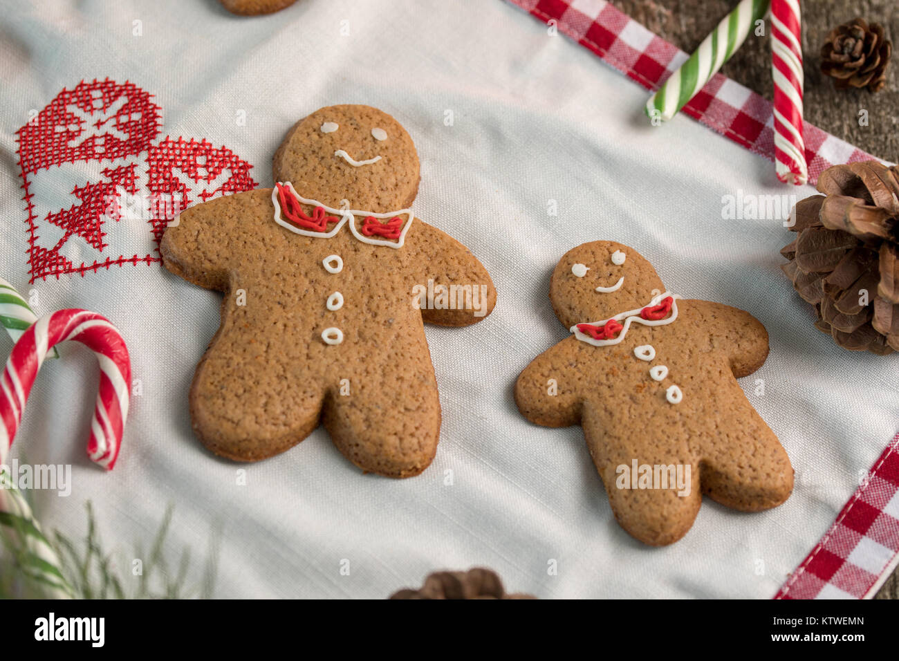 Merry Christmas Christmas still life with traditional gingerbread ...