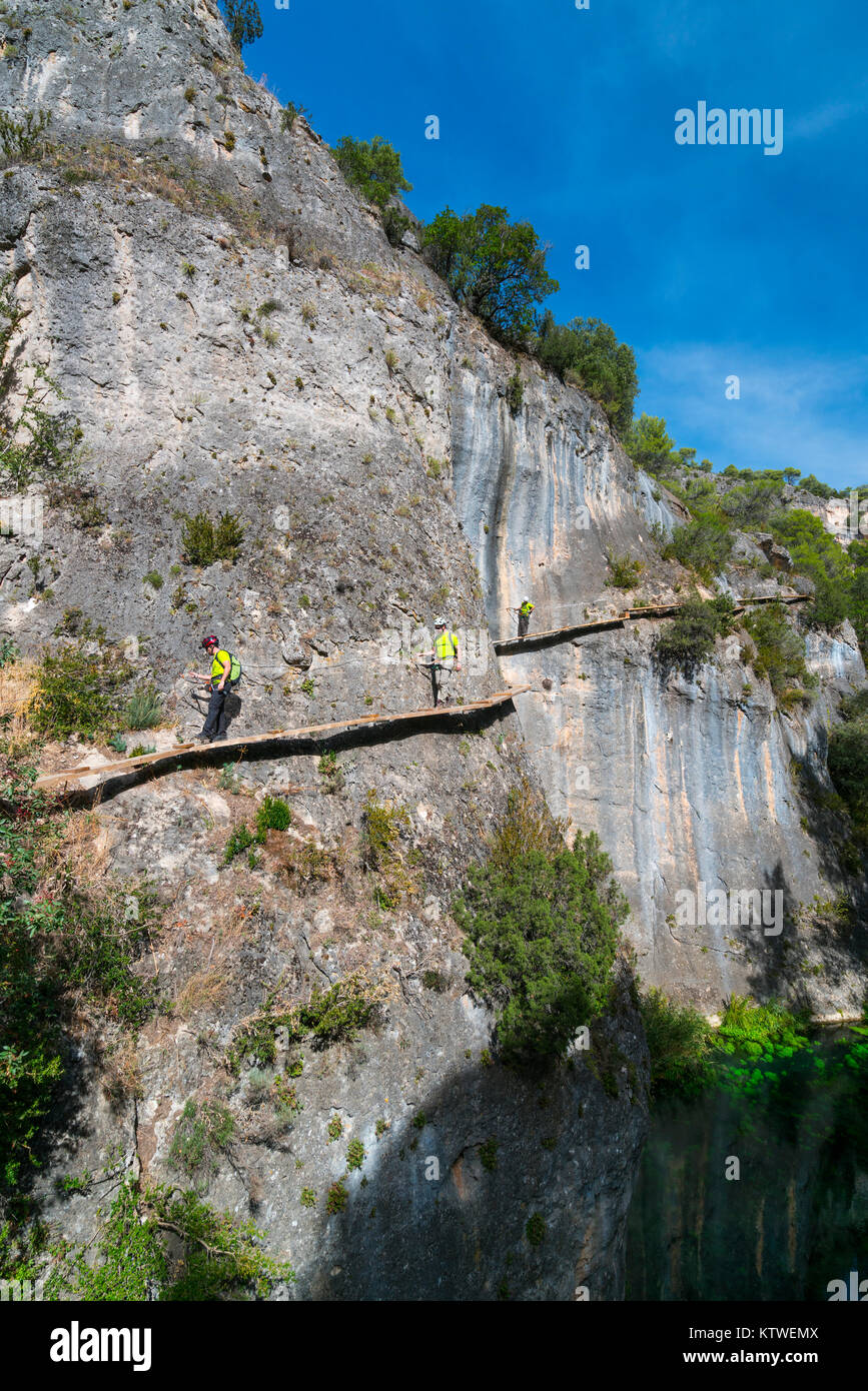 Via ferrata escabas river hi-res stock photography and images - Alamy