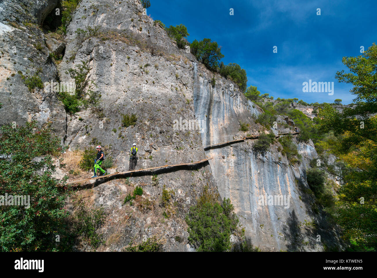 Via Ferrata, Escabas River, Priego, Ruta del Mimbre, Cuenca, Castilla ...
