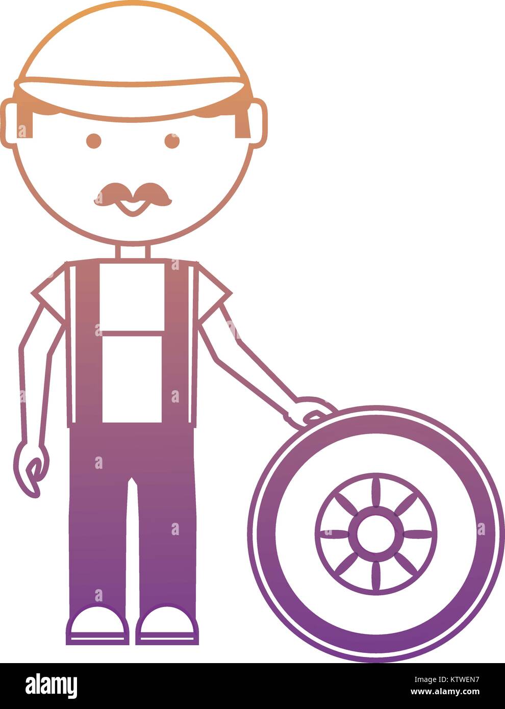 cartoon mechanic man icon Stock Vector Image & Art - Alamy