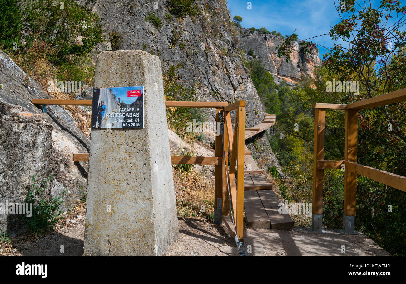 Via ferrata escabas river hi-res stock photography and images - Alamy