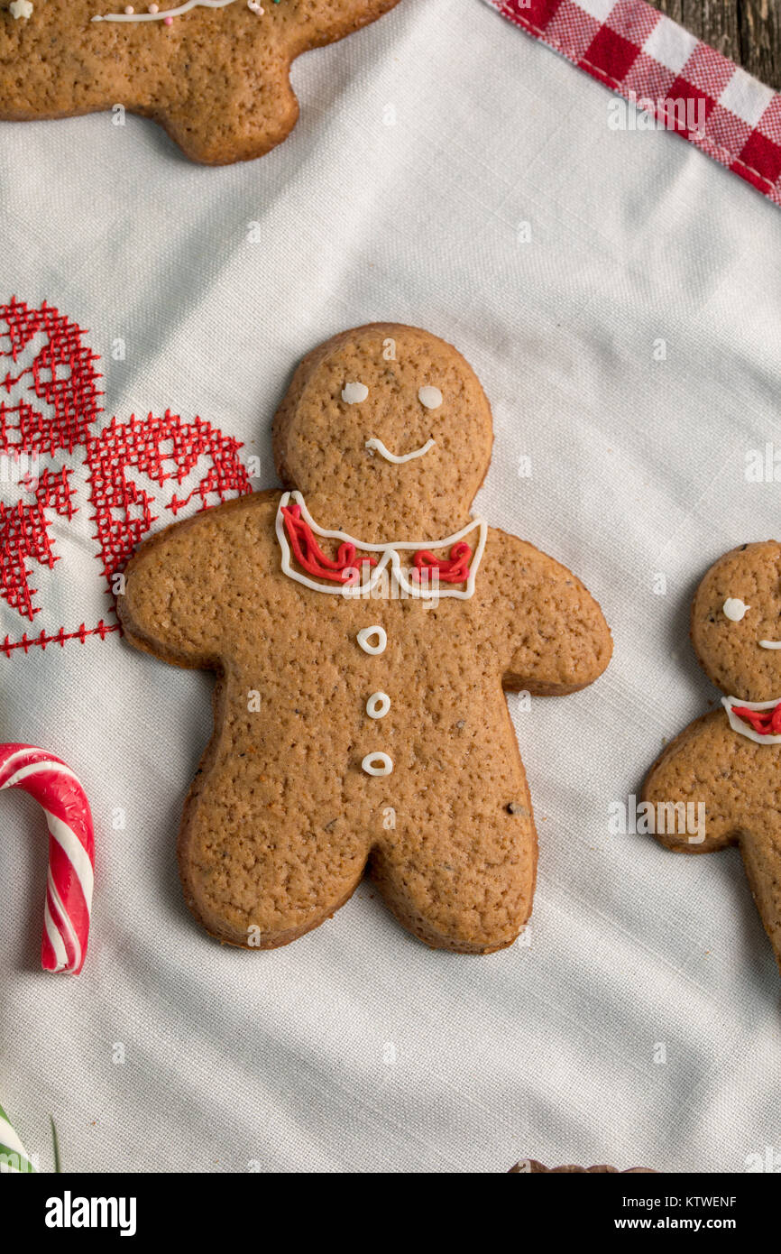 Merry Christmas Christmas still life with traditional gingerbread ...