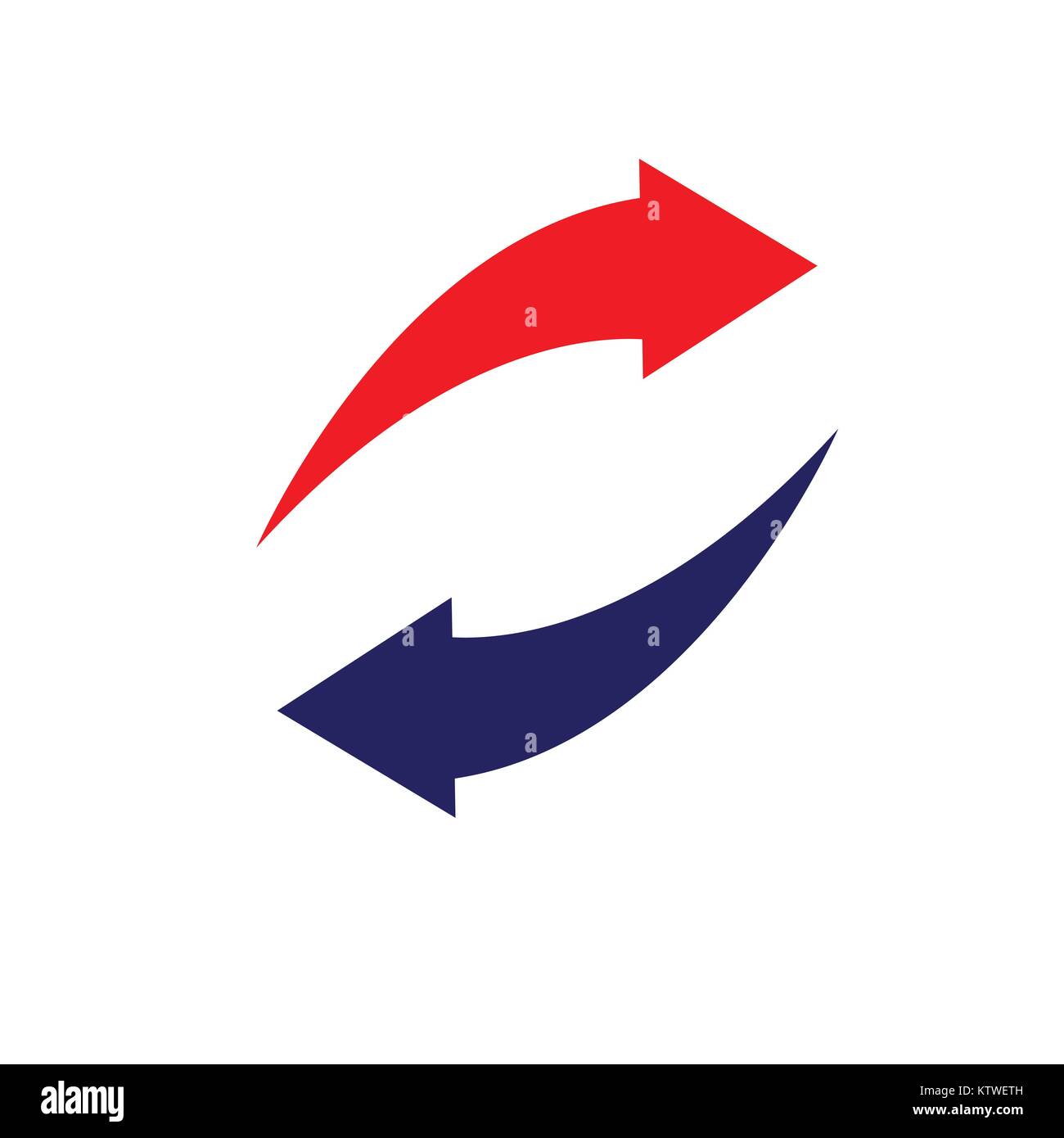 Two way arrows left and right directions opposite. Vector illustration ...
