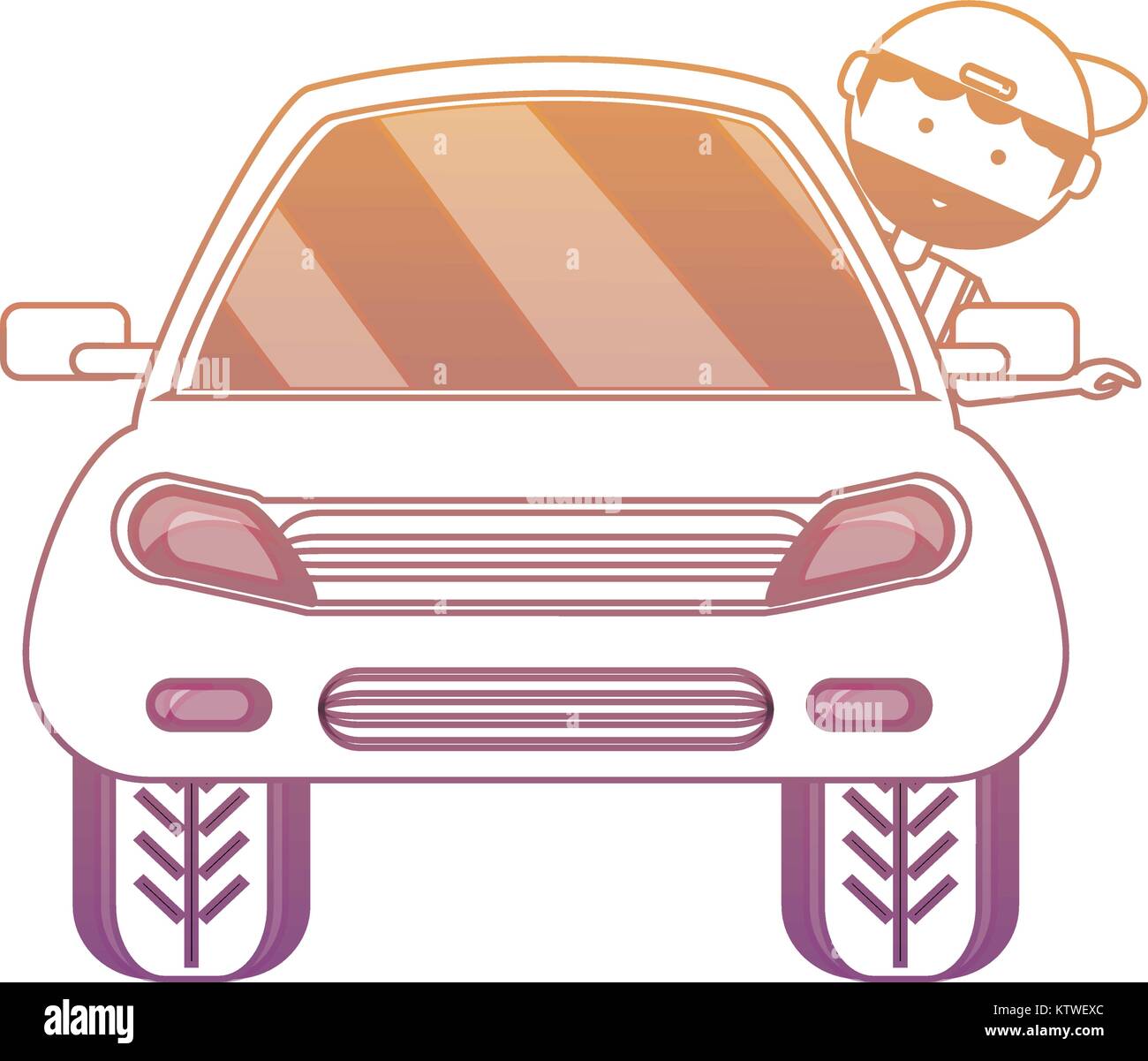 cartoon mechanic and car icon Stock Vector Image & Art - Alamy