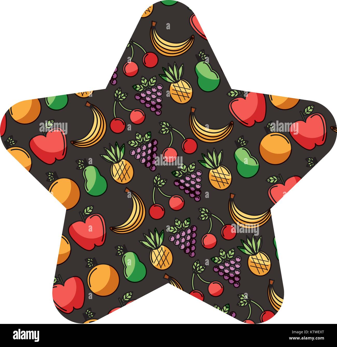 vegetables and fruits fresh food seamless pattern Stock Vector Image ...