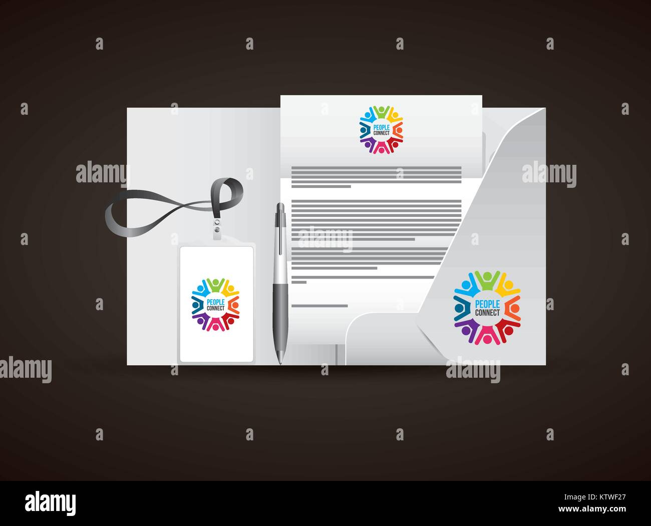 corporate identity branding business stationery advertising Stock ...