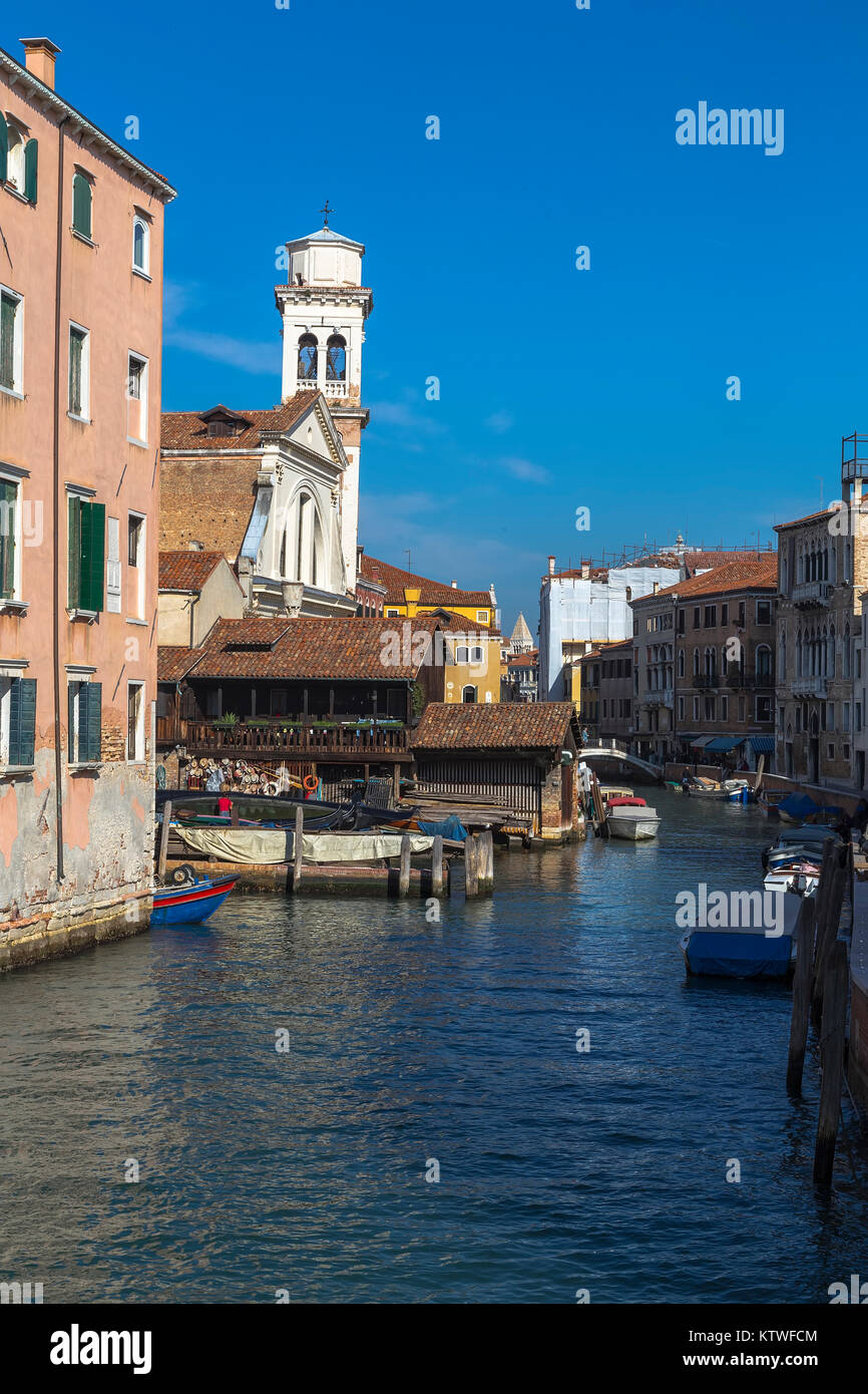 Canal and the Church of San Trovaso in Dorsaduro. Venice. Italy Stock ...