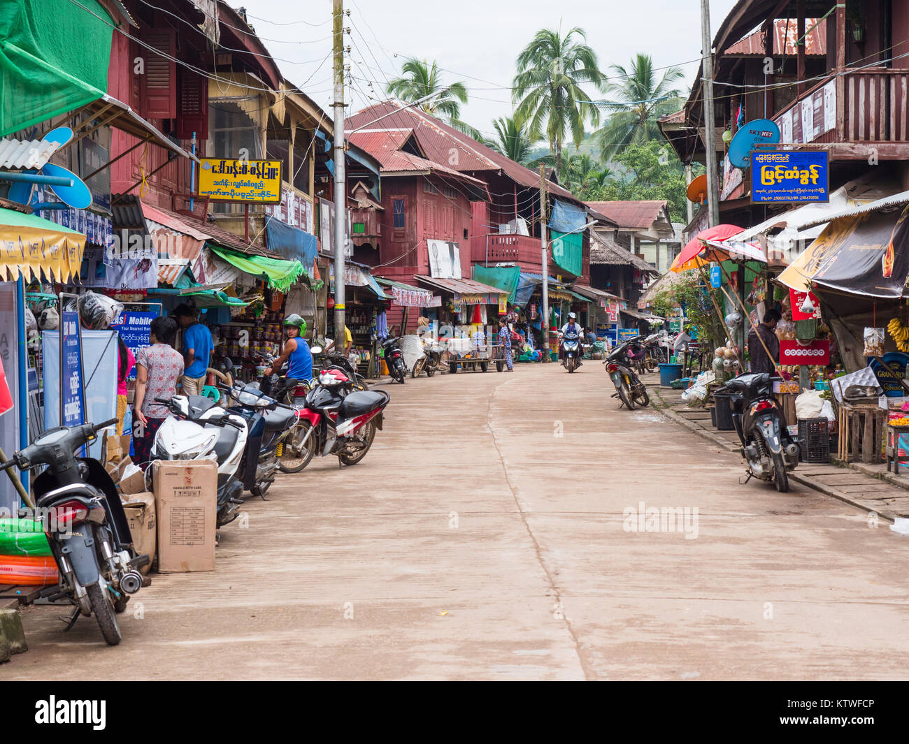 Street in Tanintharyi Town in the Tanintharyi Region of Southern ...
