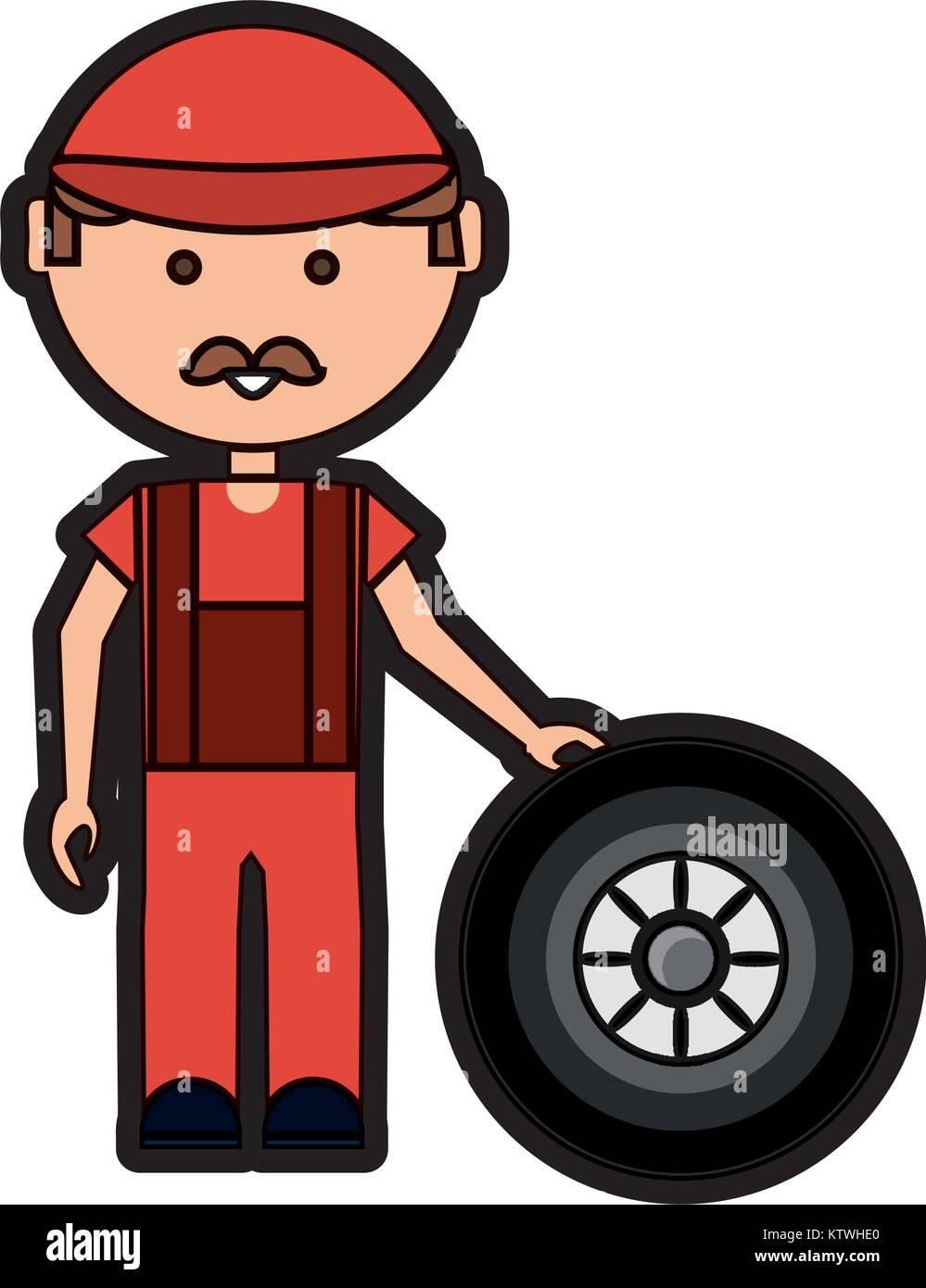cartoon mechanic man icon Stock Vector Image & Art - Alamy