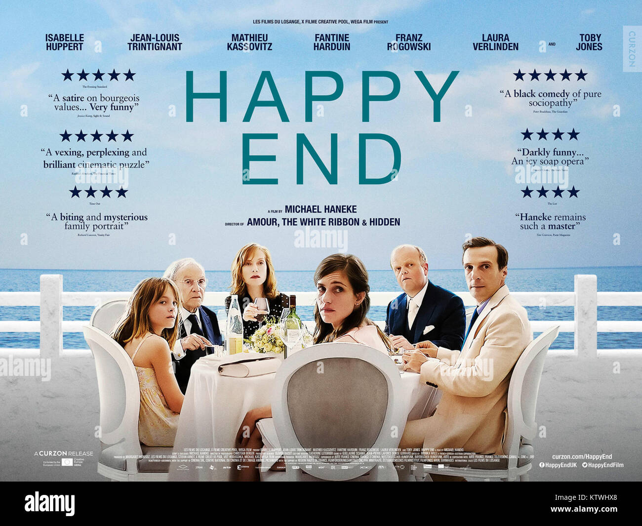 HAPPY END, British poster, from left: Fantine Harduin, Jean-Louis ...