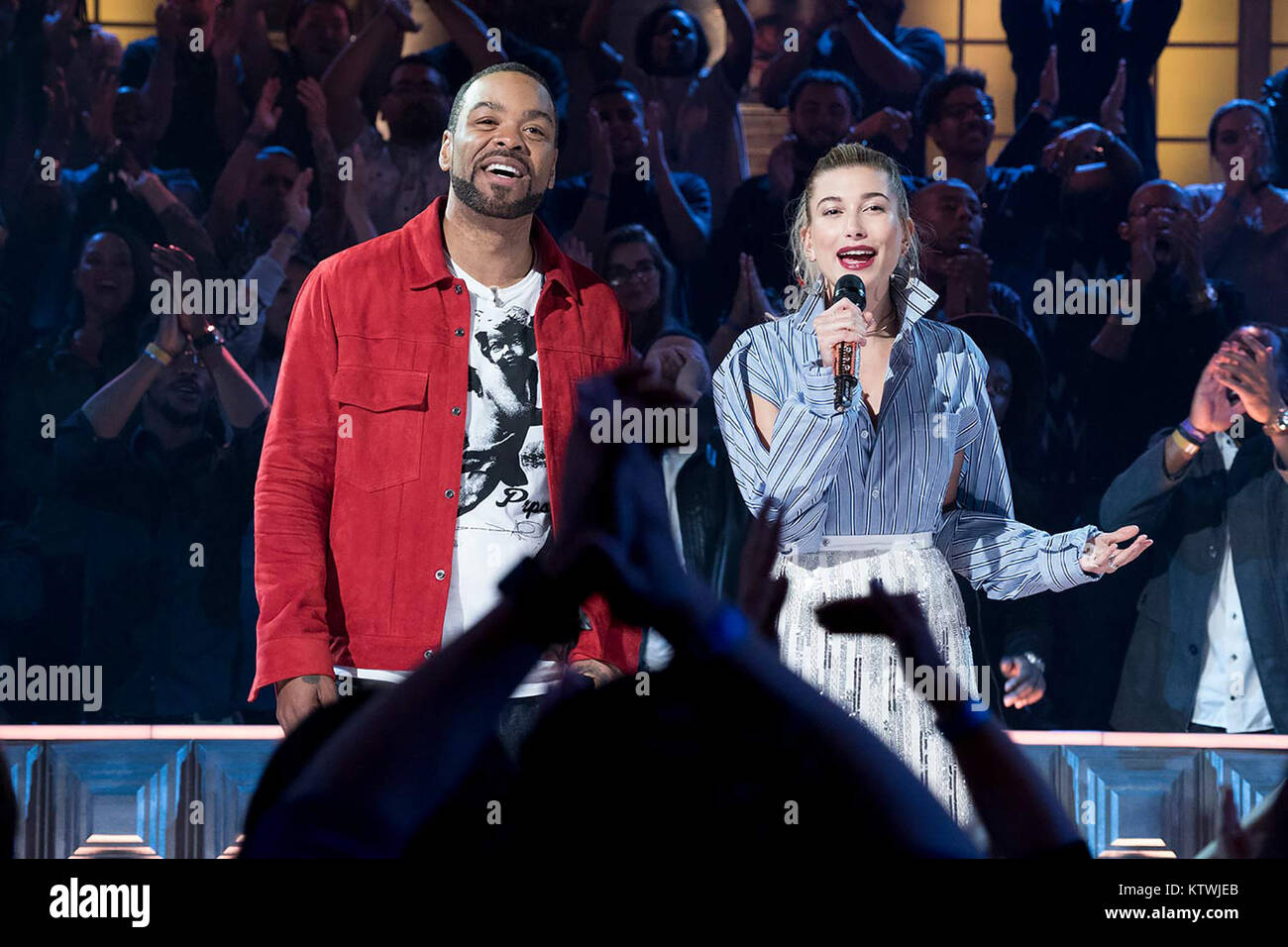 DROP THE MIC, from left: co-hosts Method Man, Hailey Baldwin, (Season 1 ...