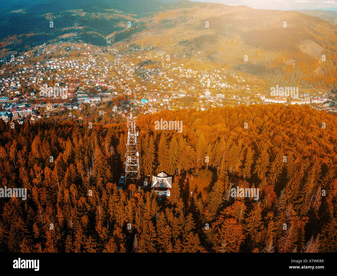 small town in the countryside Stock Photo - Alamy