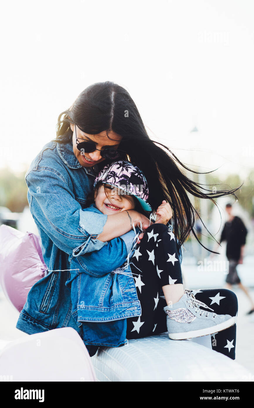mom and daughter have fun together Stock Photo - Alamy