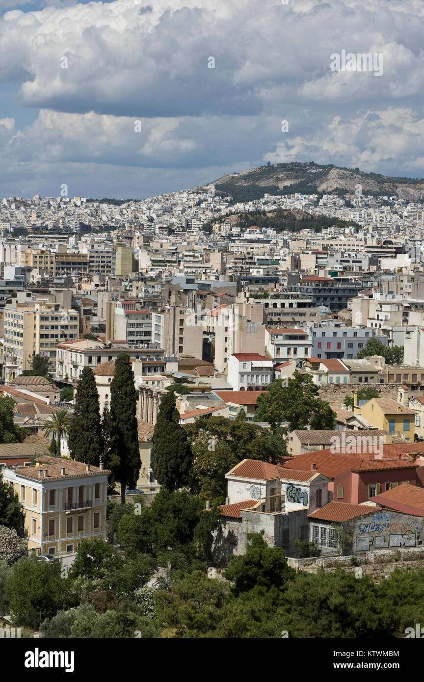 panorama of athens - Greece Stock Photo - Alamy