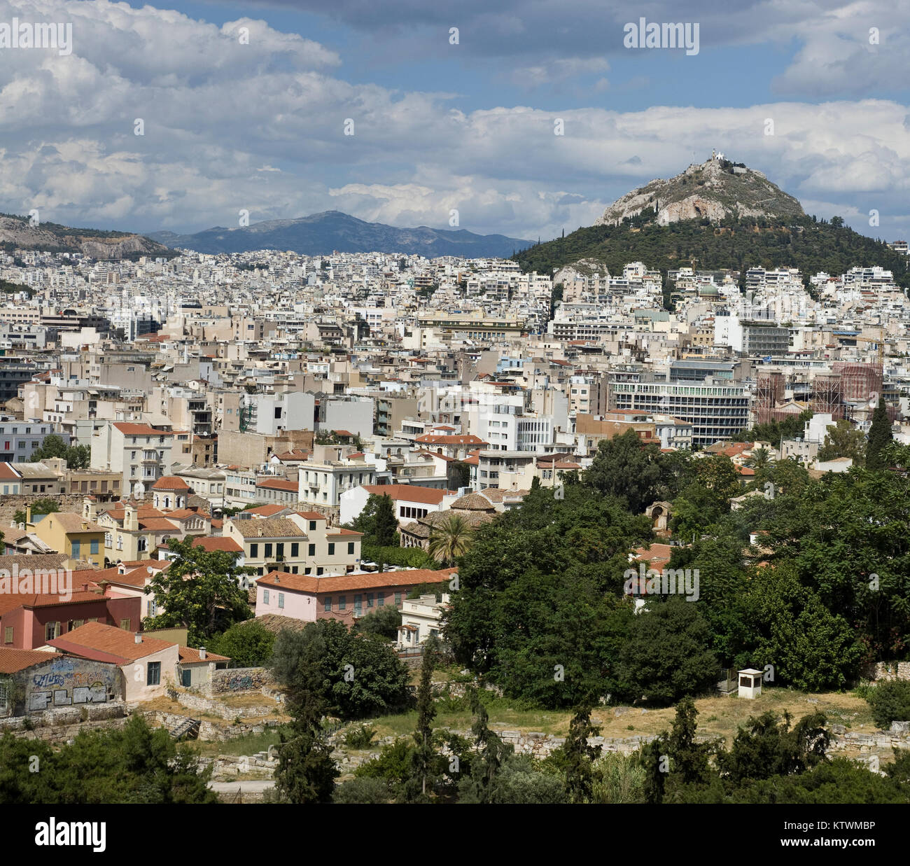 panorama of athens - Greece Stock Photo - Alamy