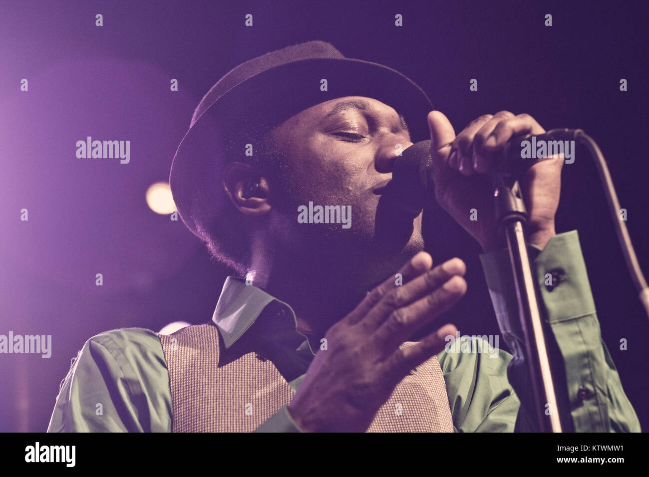 The American soul singer and musician Aloe Blacc pictured at a live ...