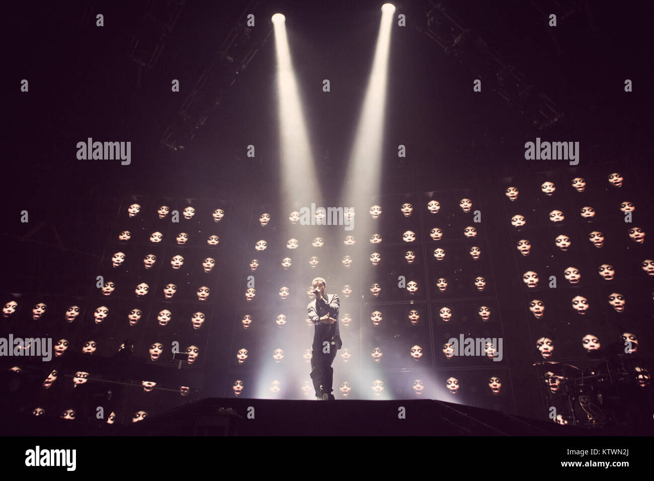The Canadian singer and musician Drake performs a live concert at Forum ...
