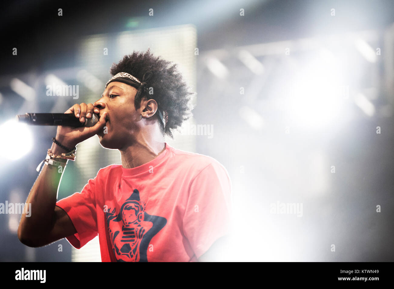 The young and talented American rapper Joey Bada$$ pictured live on ...