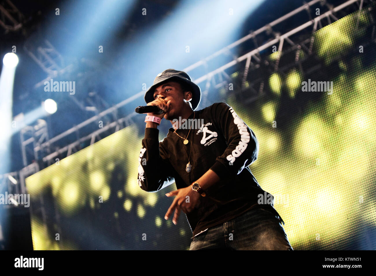 The American rapper Joey Bada$$ was backed up by the rapper Kirk Night ...