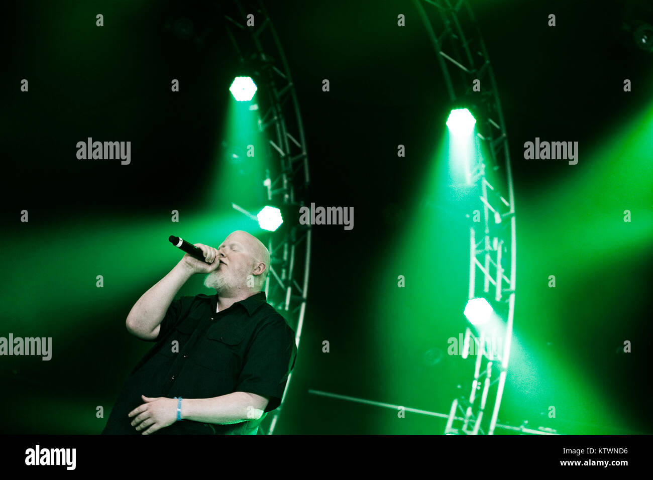 The American rap and hip hop artist Brother Ali performs a live concert ...