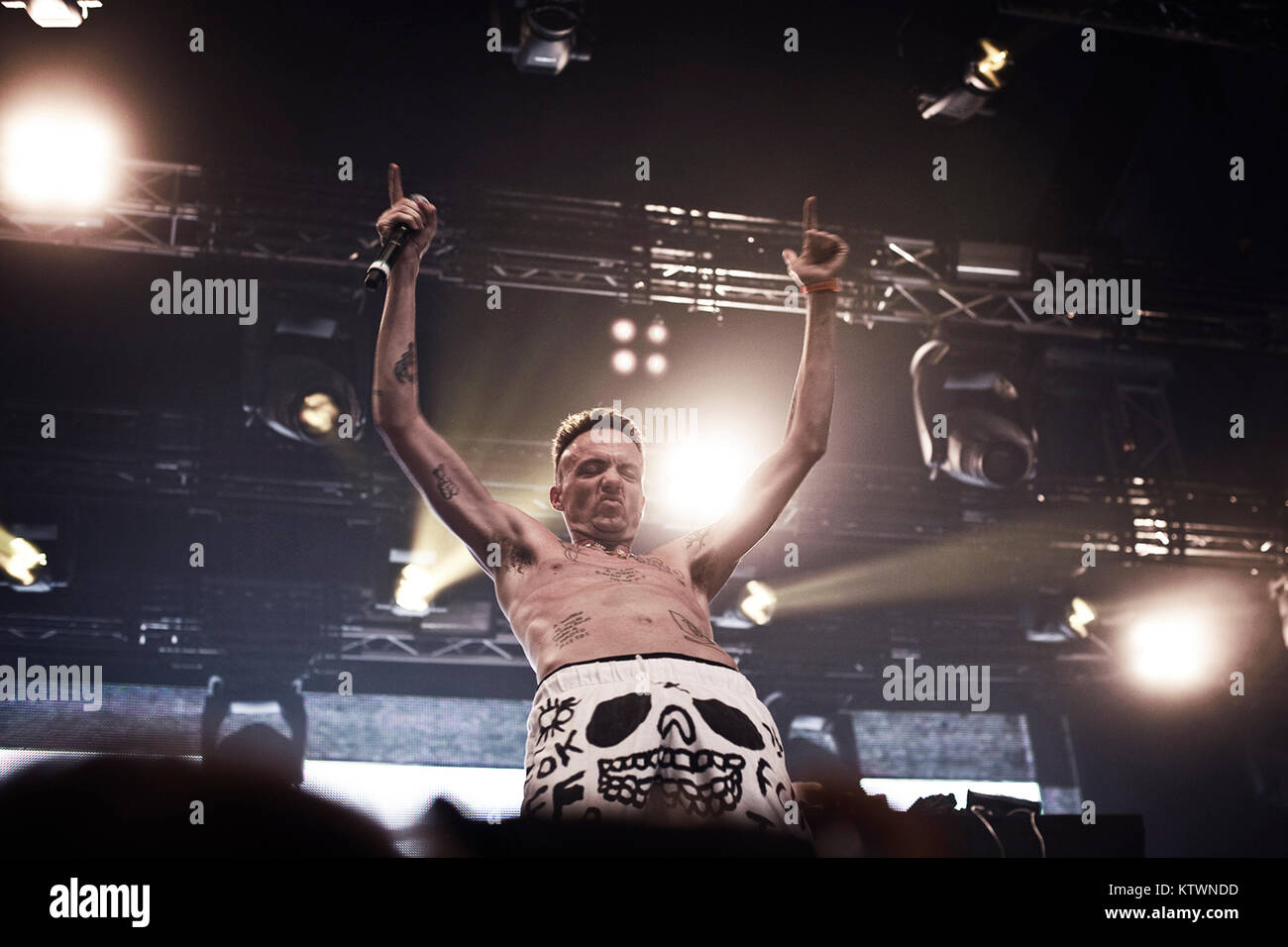 The South African rap duo Die Antwoord performs a live concert at ...