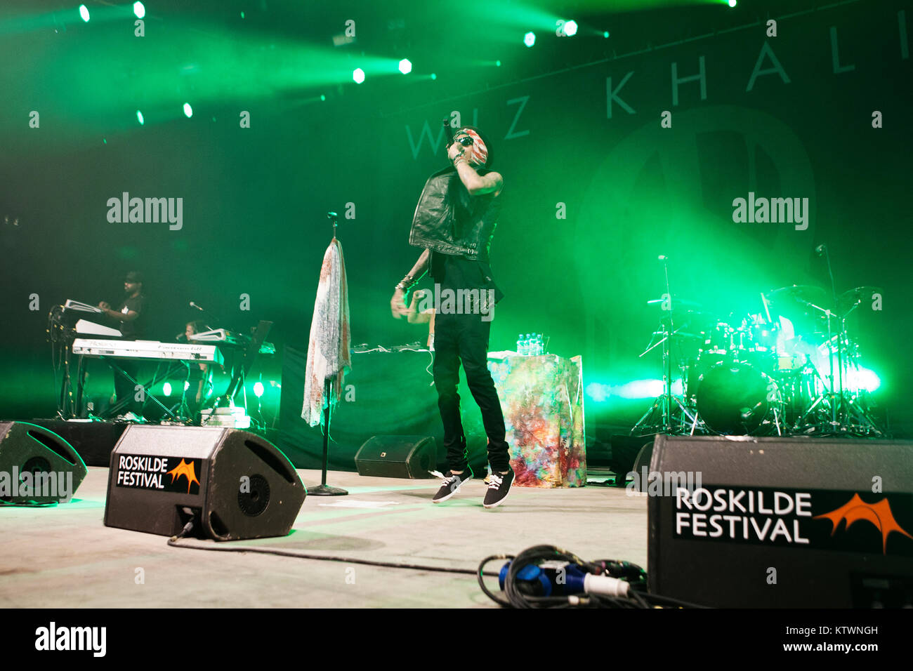 The American rapper and singer-songwriter Wiz Khalifa pictured live on ...