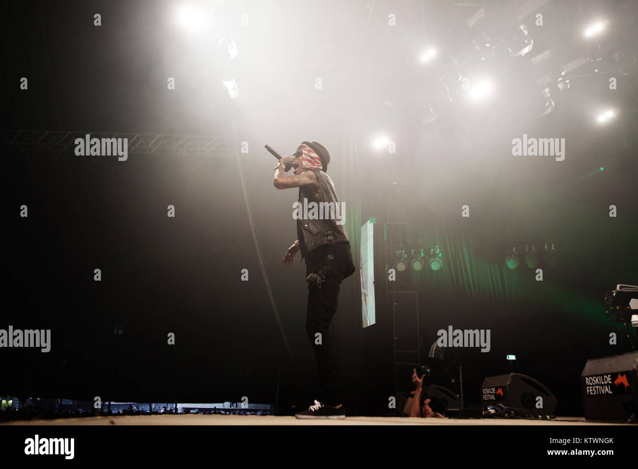 The American rapper and singer-songwriter Wiz Khalifa pictured live on ...