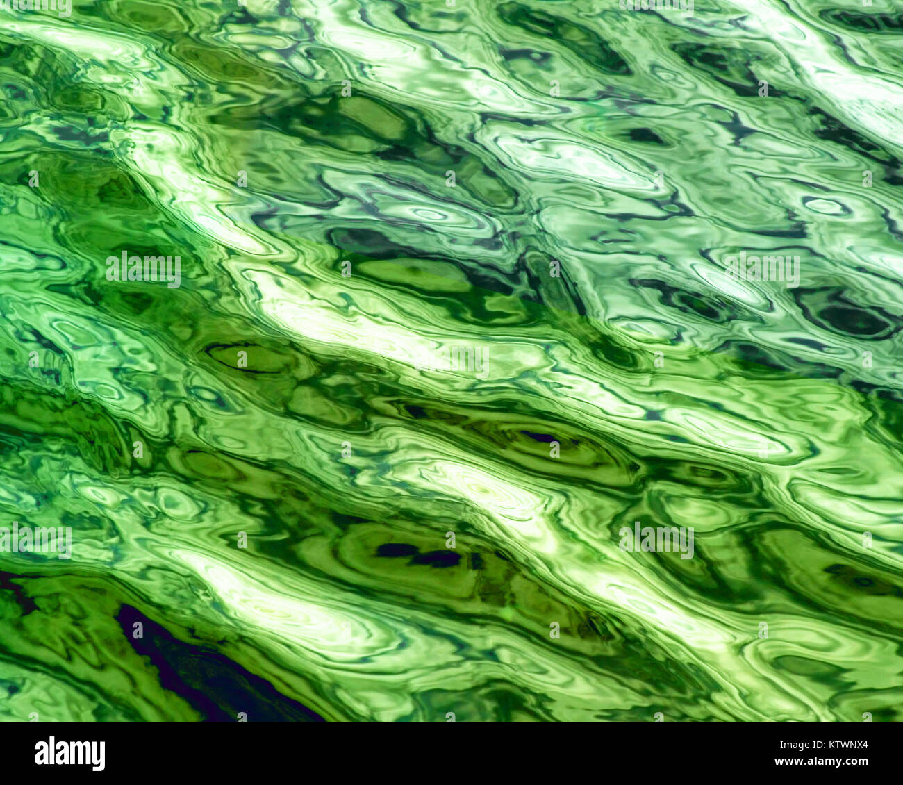Water surface with soft ripples in shades of emerald green Stock Photo ...