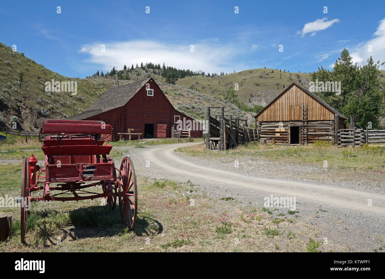 Hat Creek Ranch, museum farm in Brittish Columbia, Canada Stock Photo ...