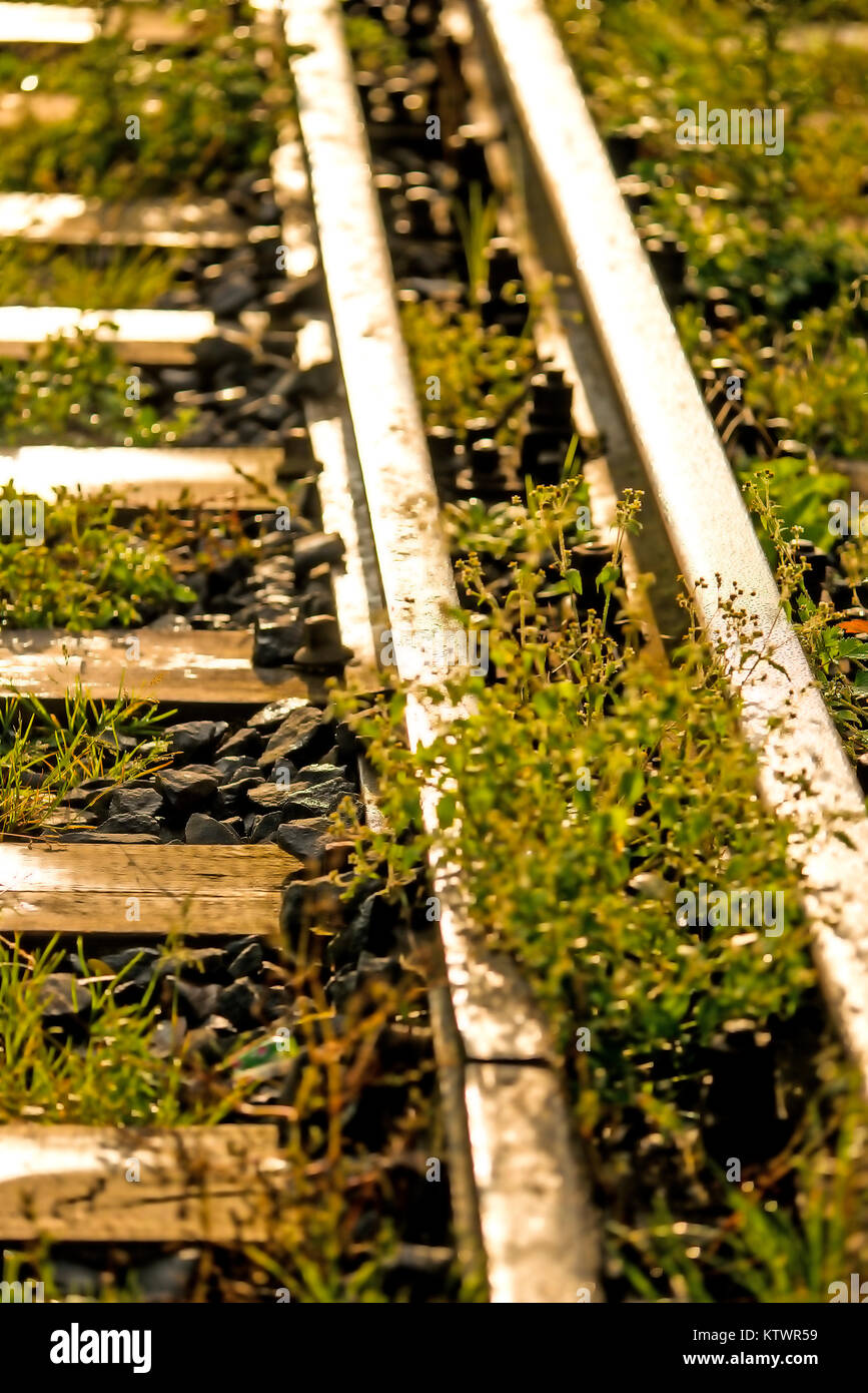 Shiny railroad rails hi-res stock photography and images - Alamy
