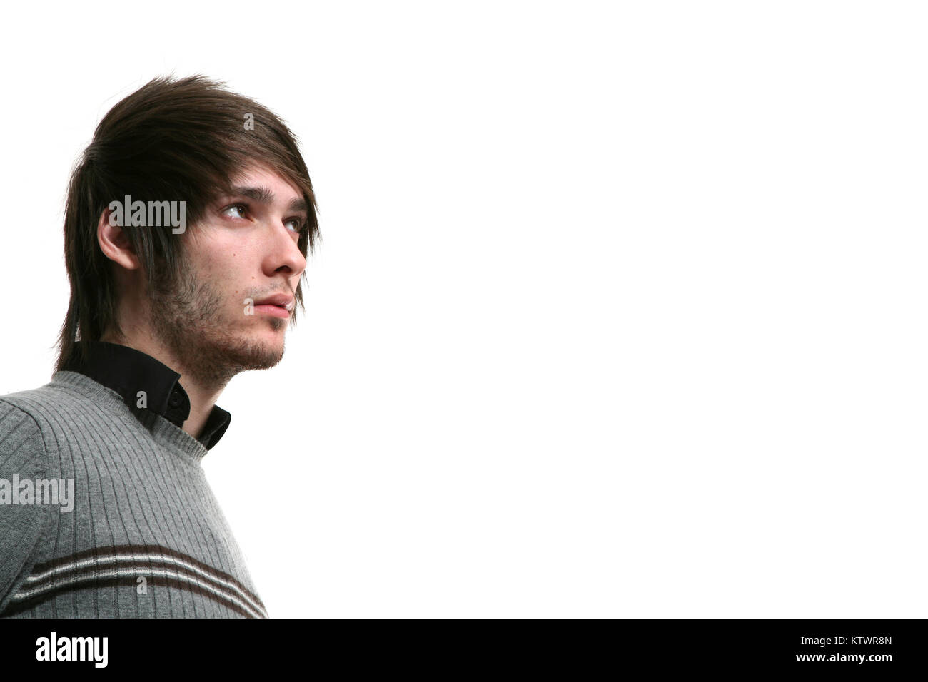 young man photo studio portrait, white background Stock Photo - Alamy