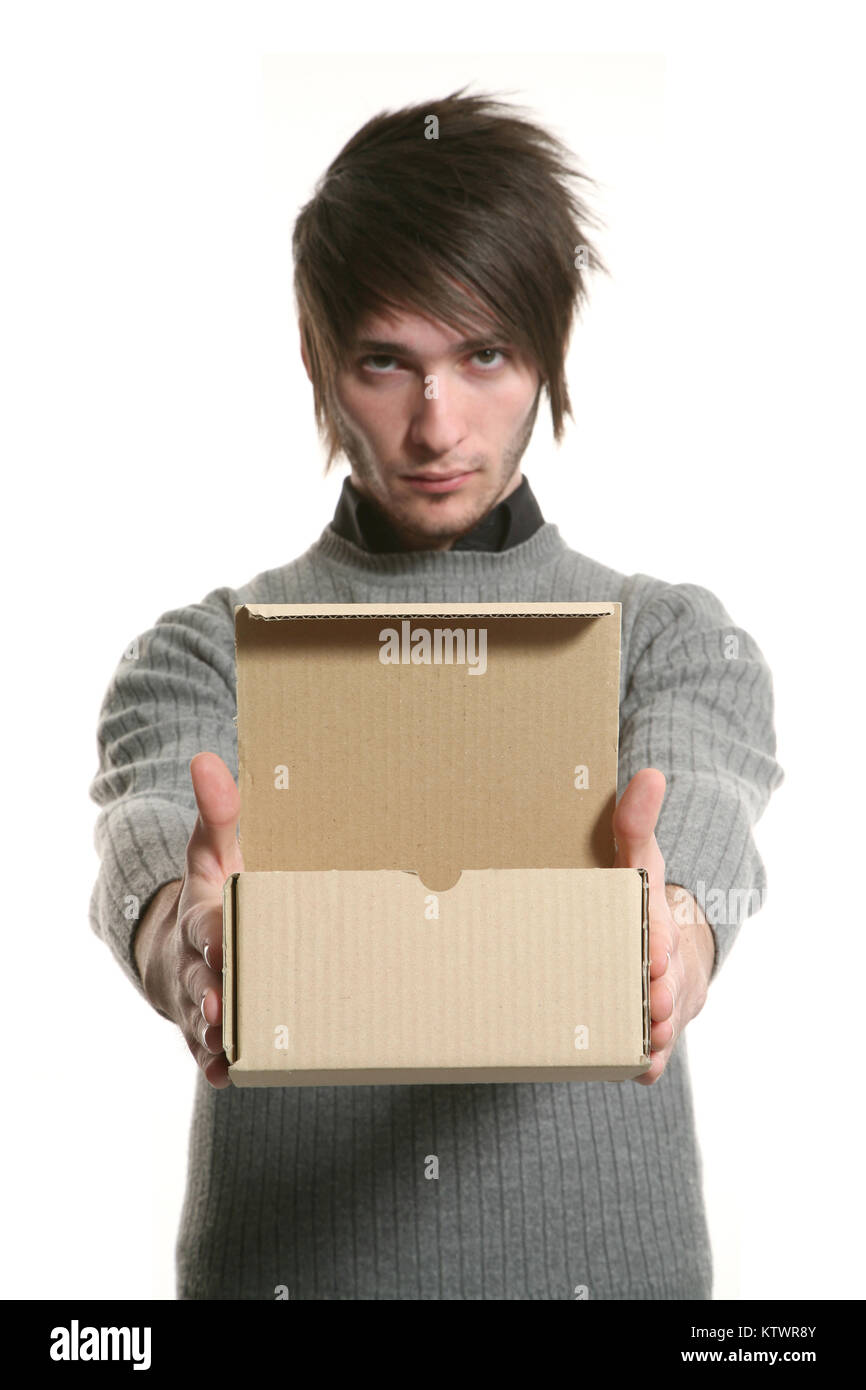young man photo studio portrait, white background Stock Photo - Alamy