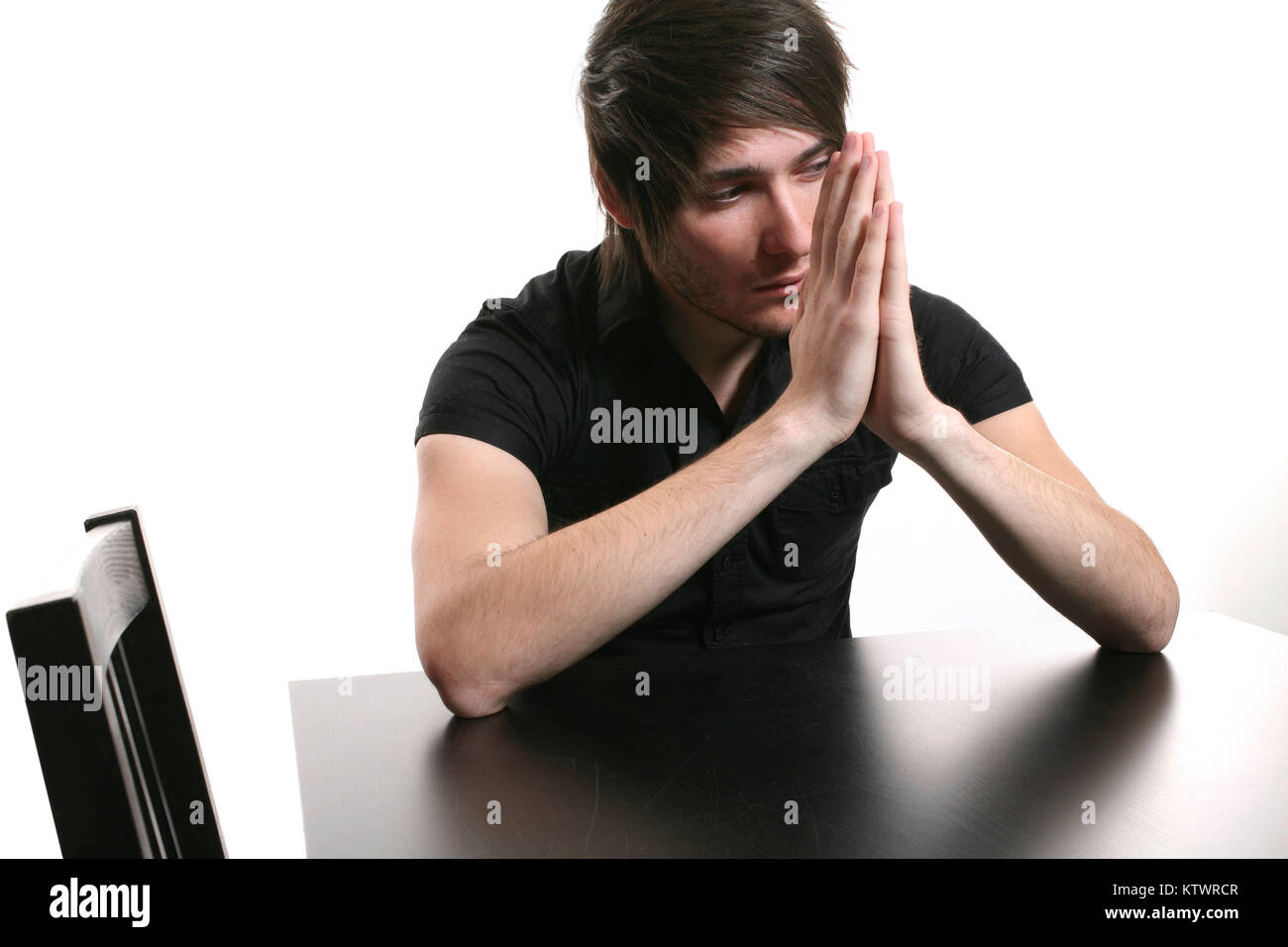 young man photo studio portrait, white background Stock Photo - Alamy