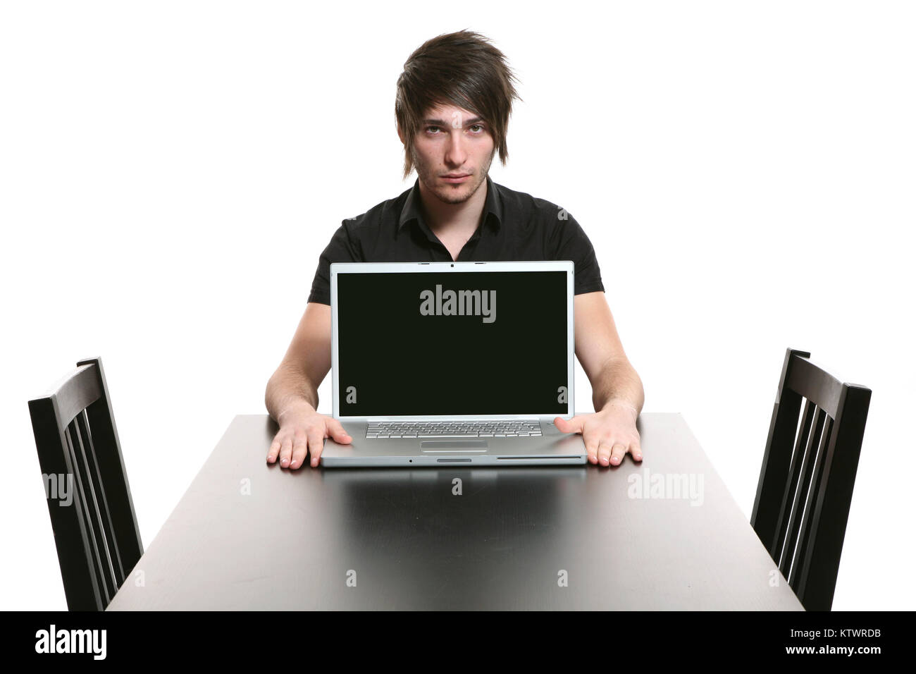 young man photo studio portrait, white background Stock Photo - Alamy